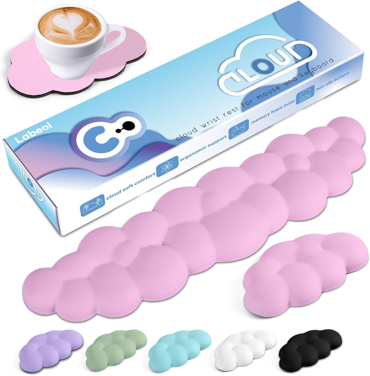 Cloud Wrist Rest for Computer Keyboard Arm Wrist Rest with Non-Slip ...