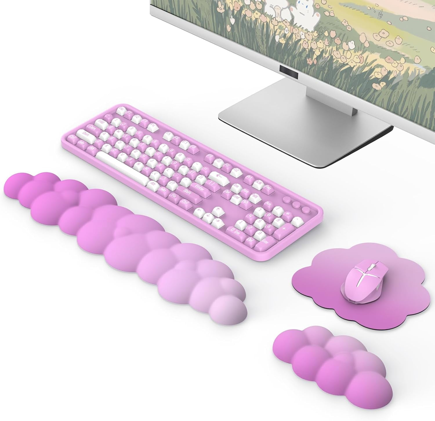 Cloud Wrist Rest, Ergonomic Cloud Keyboard Wrist Rest with Mouse Rest ...