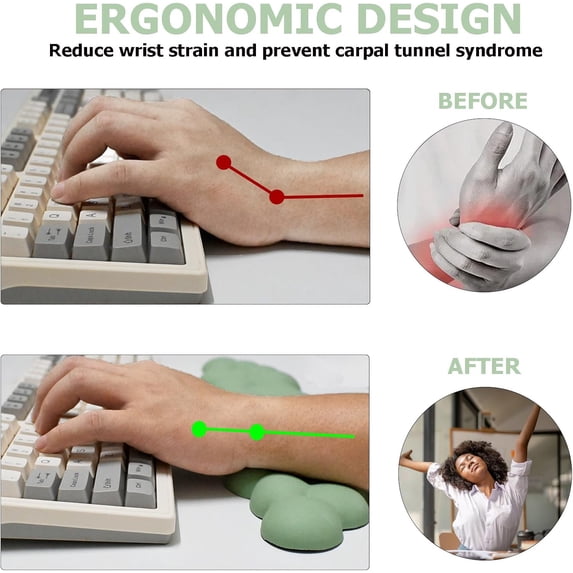 Cloud Wrist Rest Keyboard, PU Leather Memory Foam Wrist Rest for ...