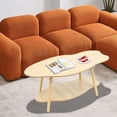 Cloud-shaped Coffee Table Double Layer Center Table for Living Room ...