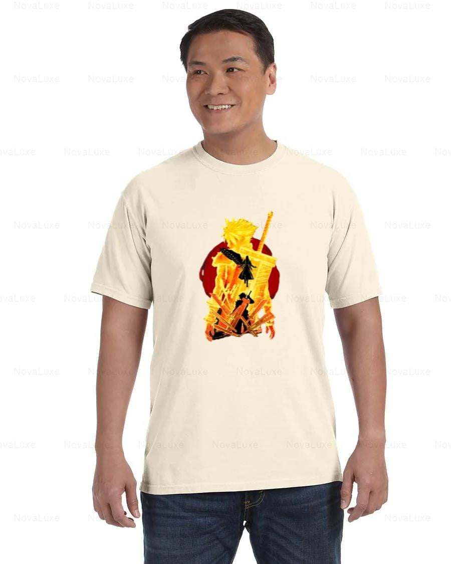 Cloud vs Sephiroth Comfort Coler T-Shirt with Epic Final Fantasy Battle ...