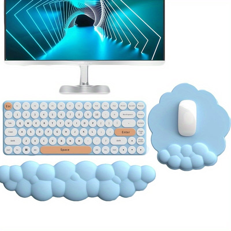 Cloud wrist rest mouse pad keyboard pad, memory foam wrist rest ...