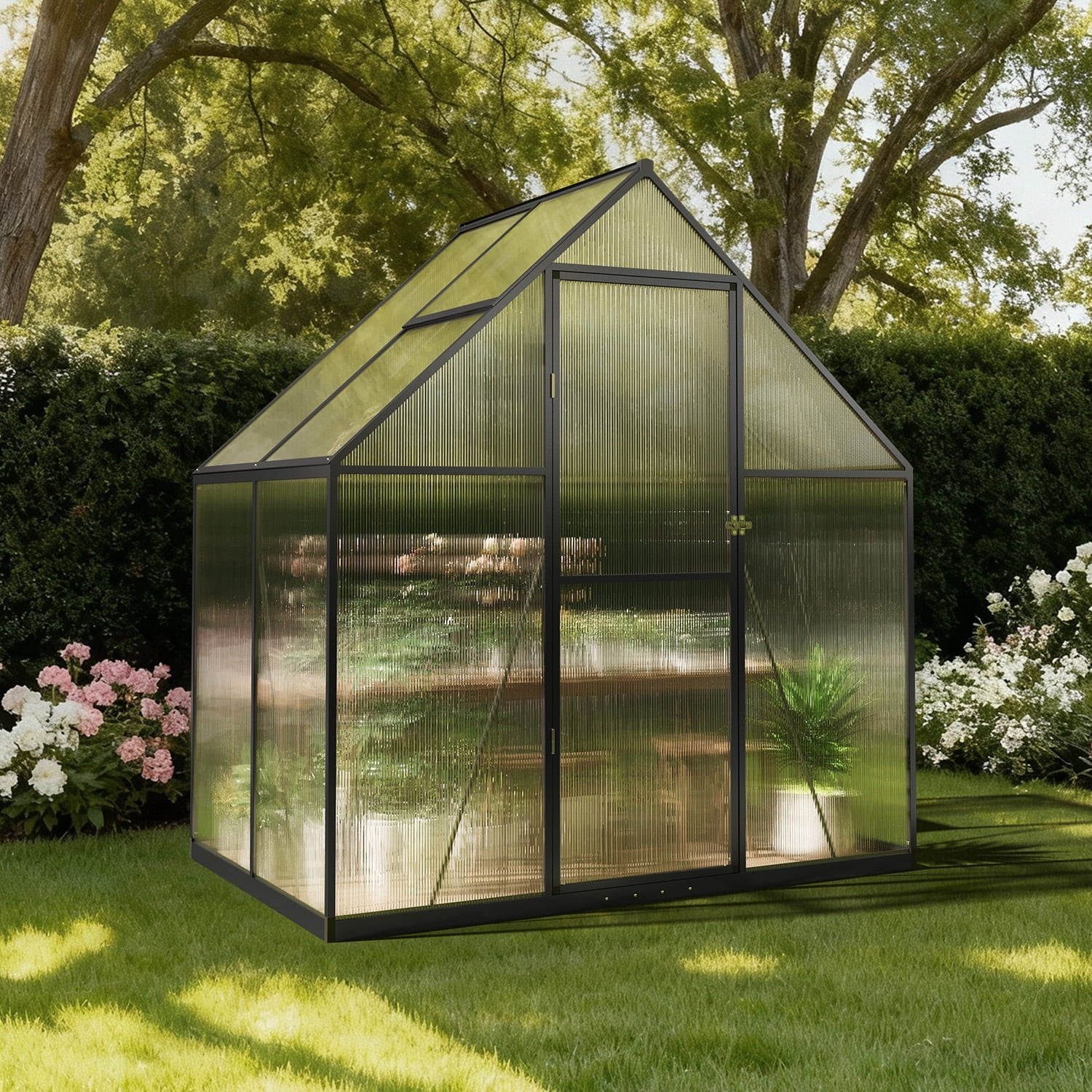 Clouddwell 4x6 FT Outdoor Greenhouse - Polycarbonate Panels & Sturdy ...