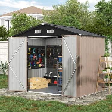 Free Shipping! 2-in-1 Galvanized Steel Multipurpose Shed, 9-Sq.Ft ...