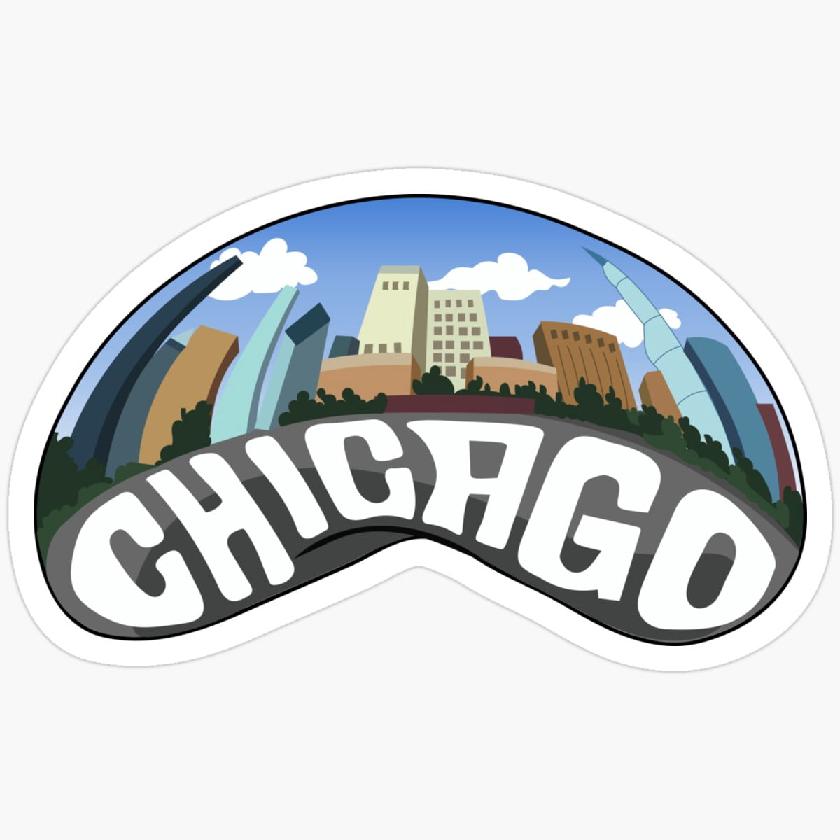 Cloudgate Bean Sticker. Gift For You - Decorate Laptops, Water Bottles ...