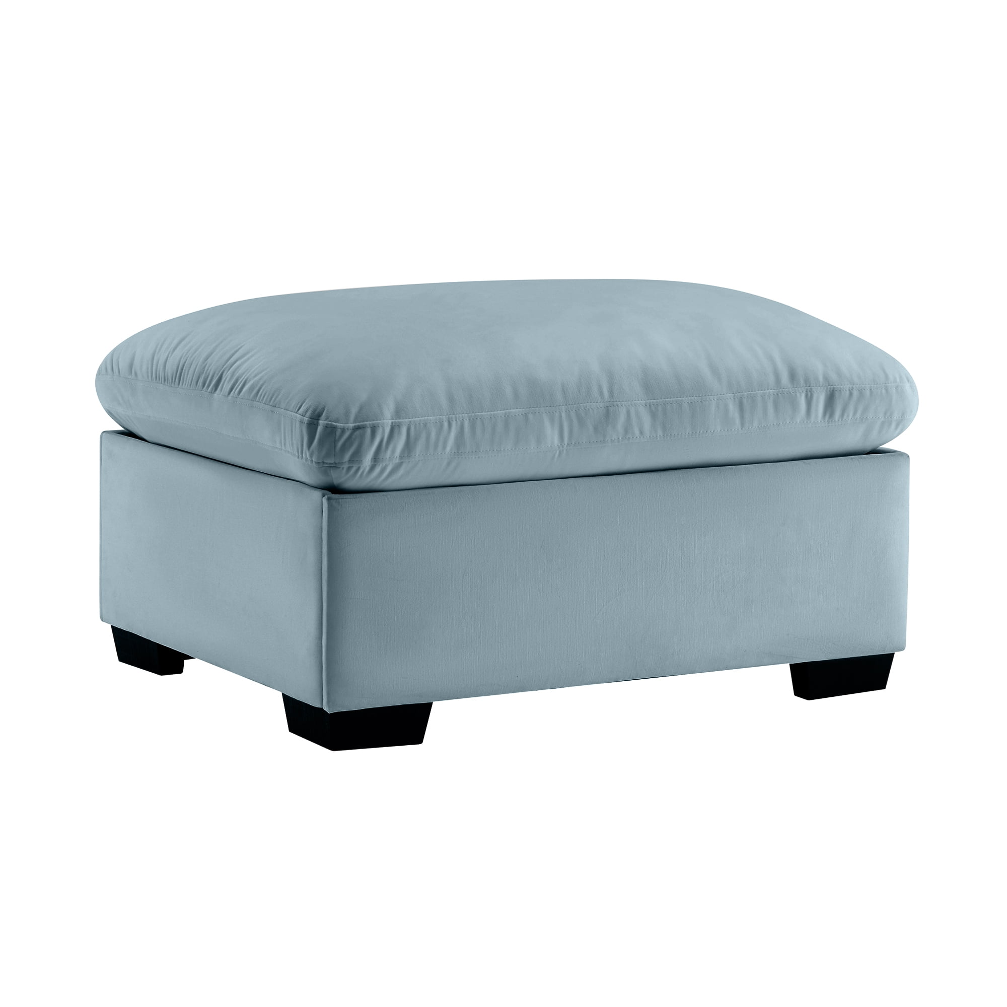 Cloudies Storage Ottoman Blue Velvet,Blue Velvet Furniture Primary ...