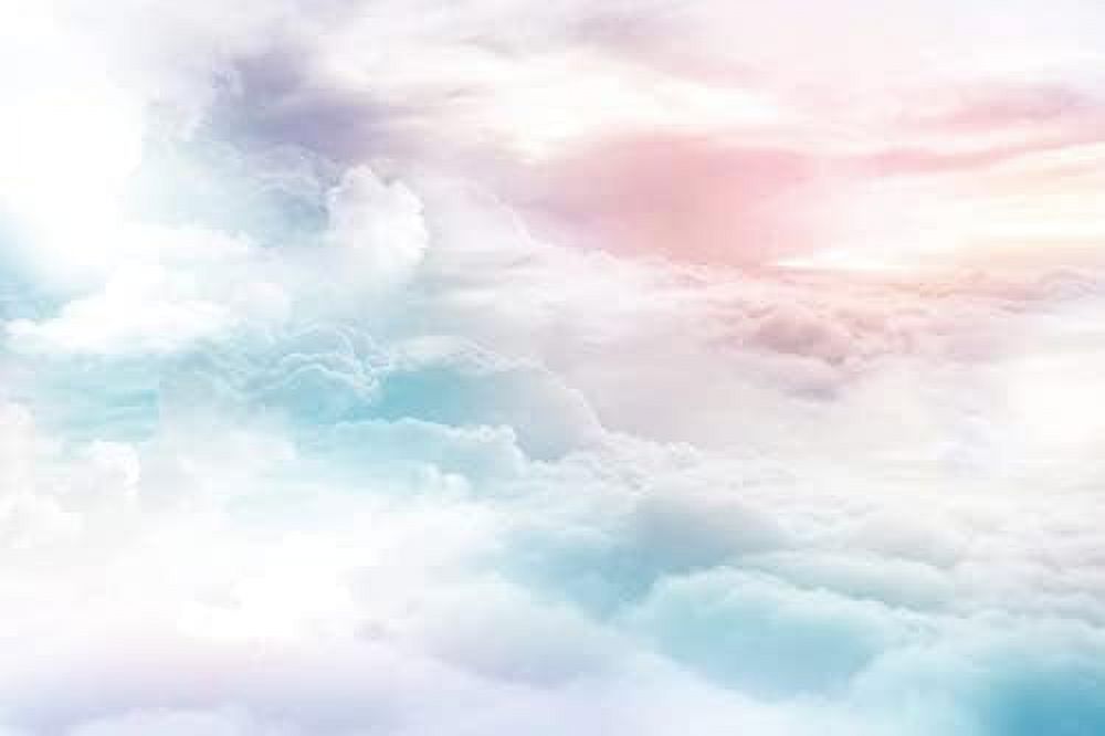 Clouds Backdrop for Photoshoot, Blue and Pink Clouds Fairy Tale Sky ...