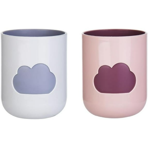 Clouds Couple Toothbrush Cup 2Pcs,13.5ozTwo-Color Thickened Drinking ...