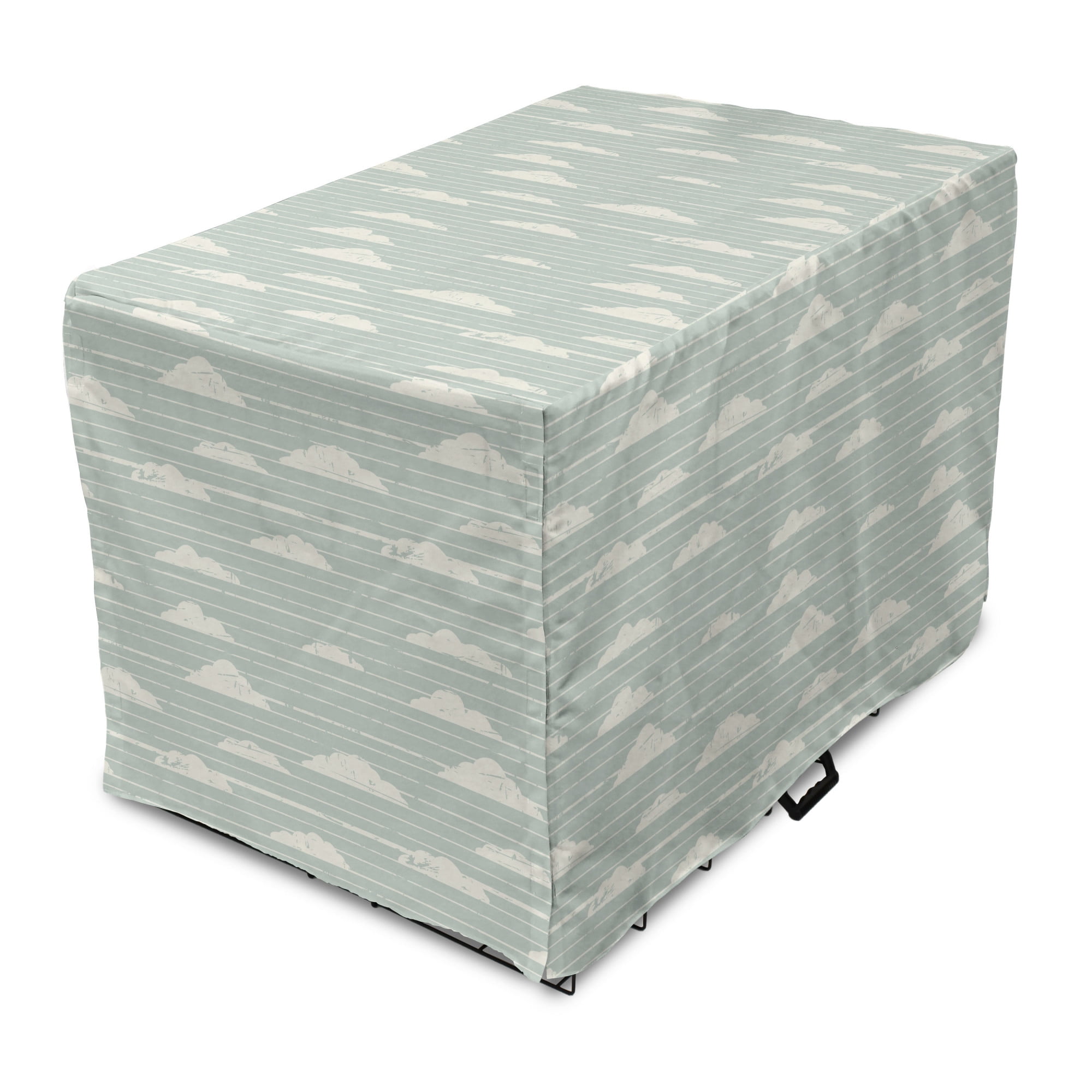 Clouds Dog Crate Cover, Repetitive Abstract Cumulus Soft Pastel Tones ...