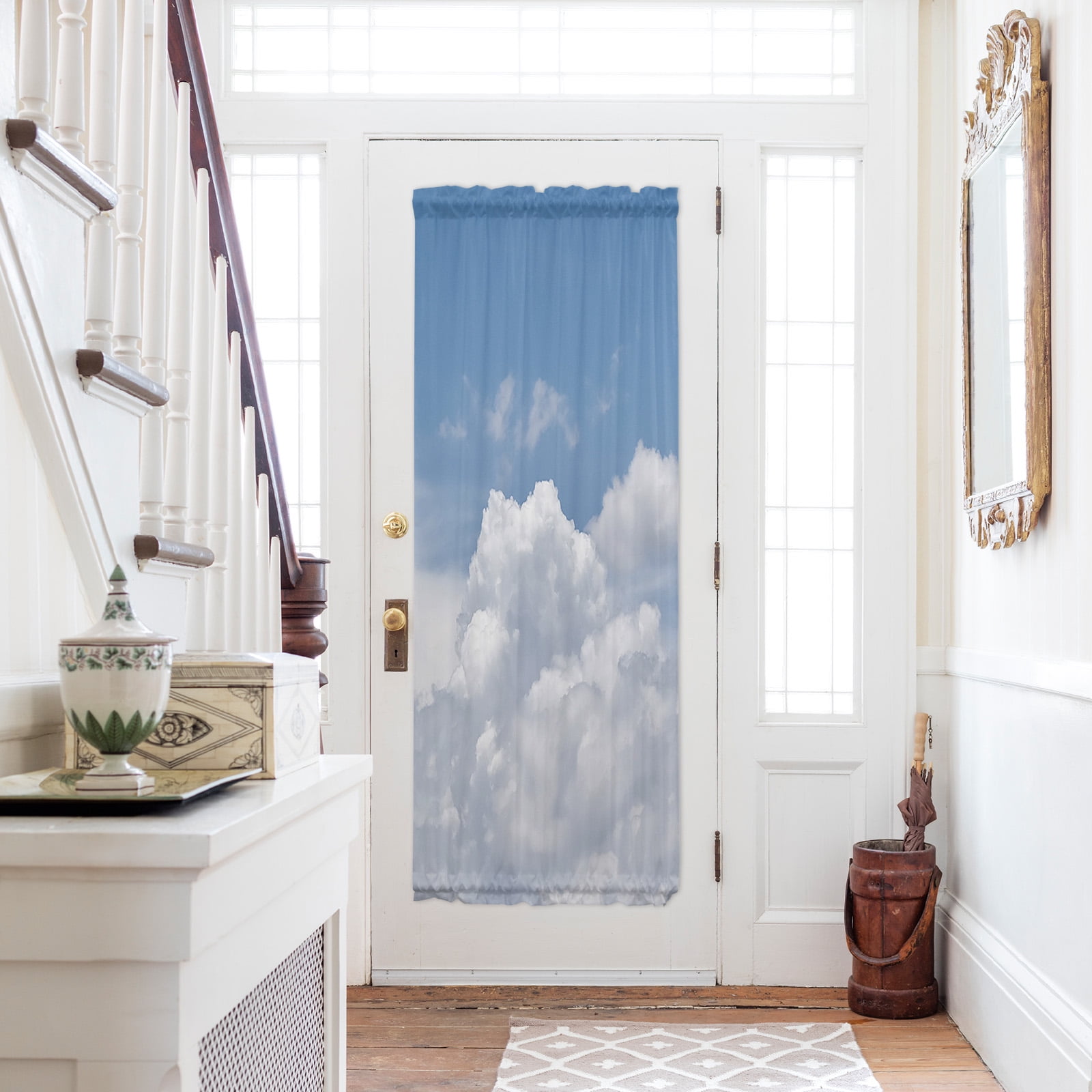 Clouds Door Curtains for Door Window, French Sidelight Front Back Door ...