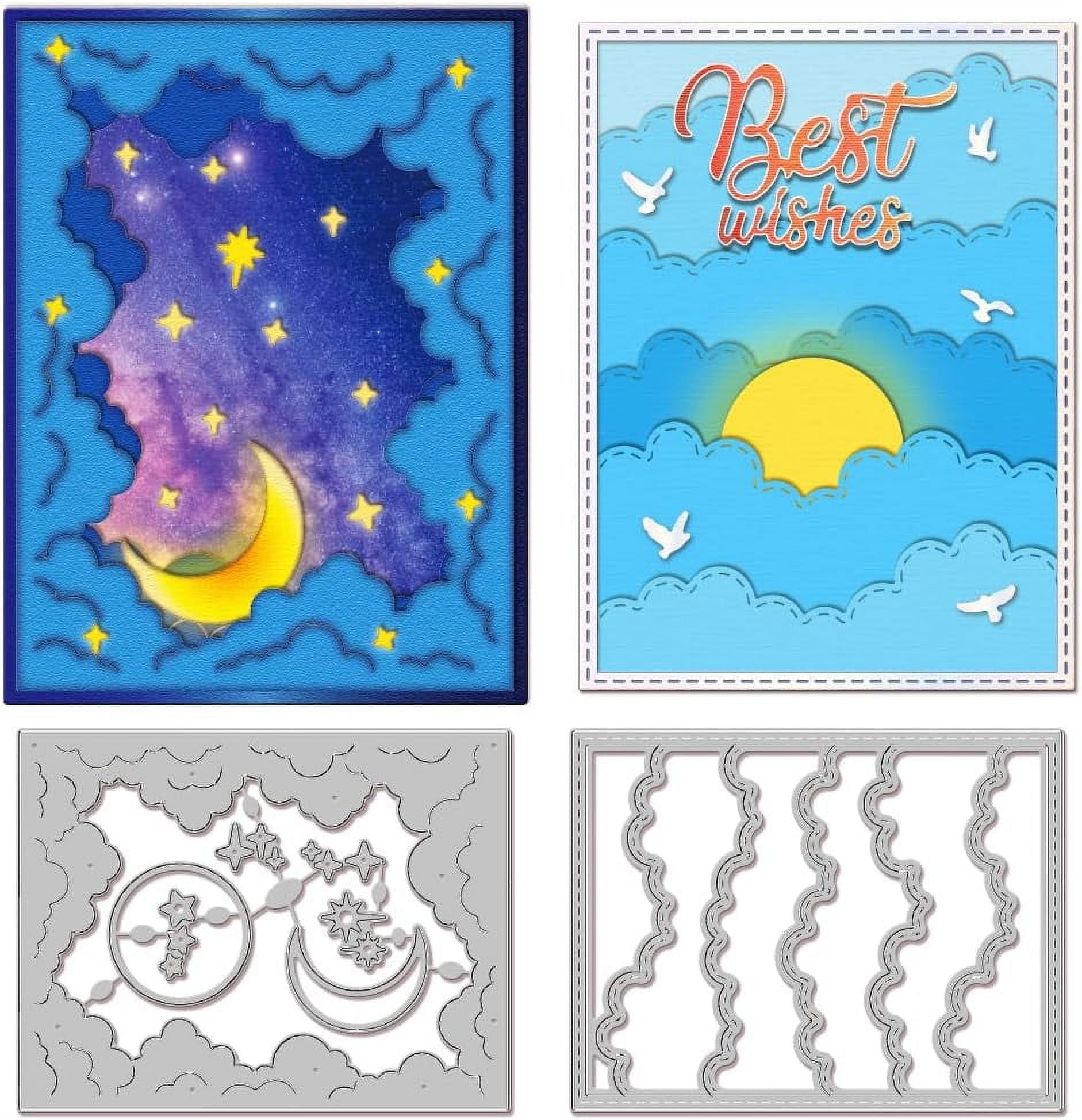 DIY Clouds Frame Cutting Dies for Card Making Clouds Background Metal ...