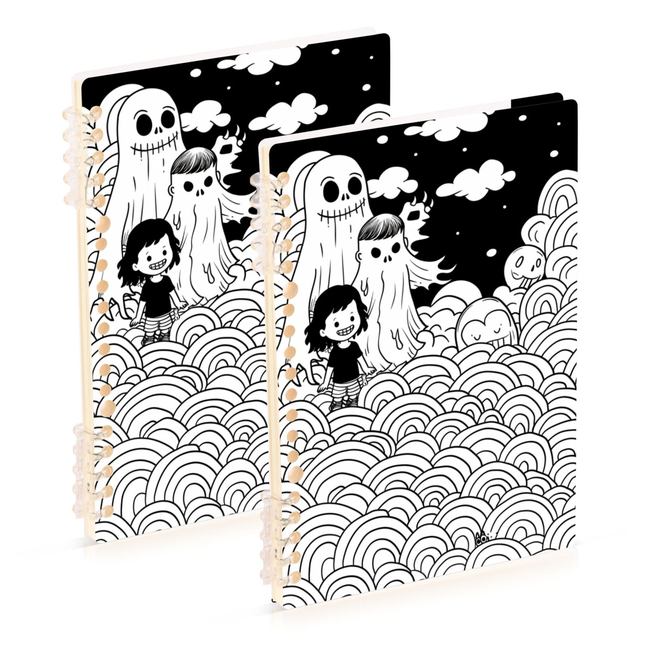 Clouds Gost Ring Binder Notebook Journey Note Diary College Ruled ...