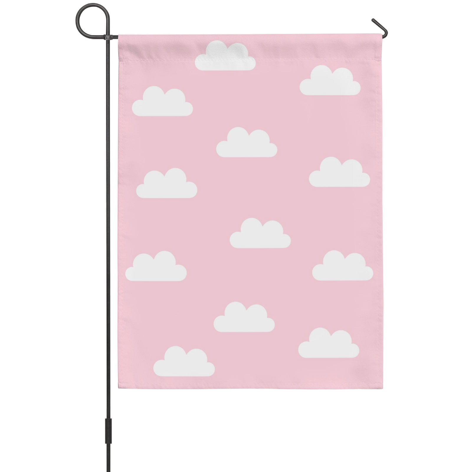 Clouds House Flag 28 x 40 Inches, Sky Cartoon Pink Weather Proof ...