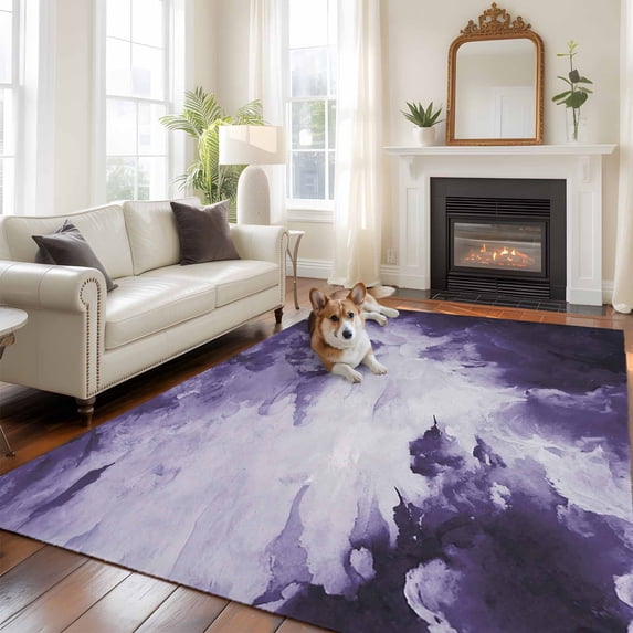 Clouds Large Area Rugs 8x10 ft Abstract Gradient Purple Clouds Sky ...