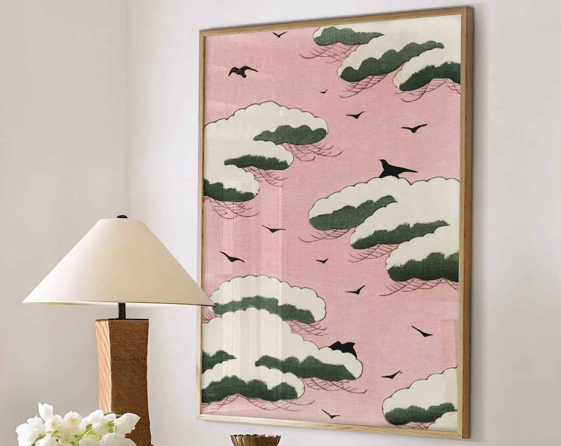 Clouds Pattern Watanabe Seitei Japanese Woodblock Art Print Ukiyo-E ...