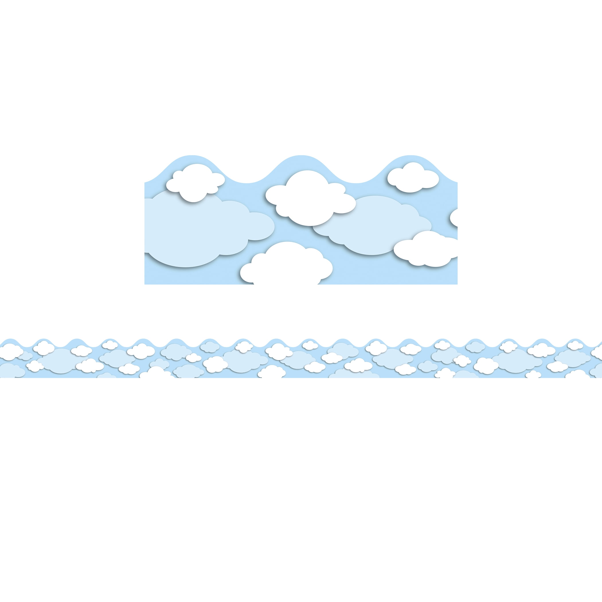 Clouds Scalloped Border - Walmart.com