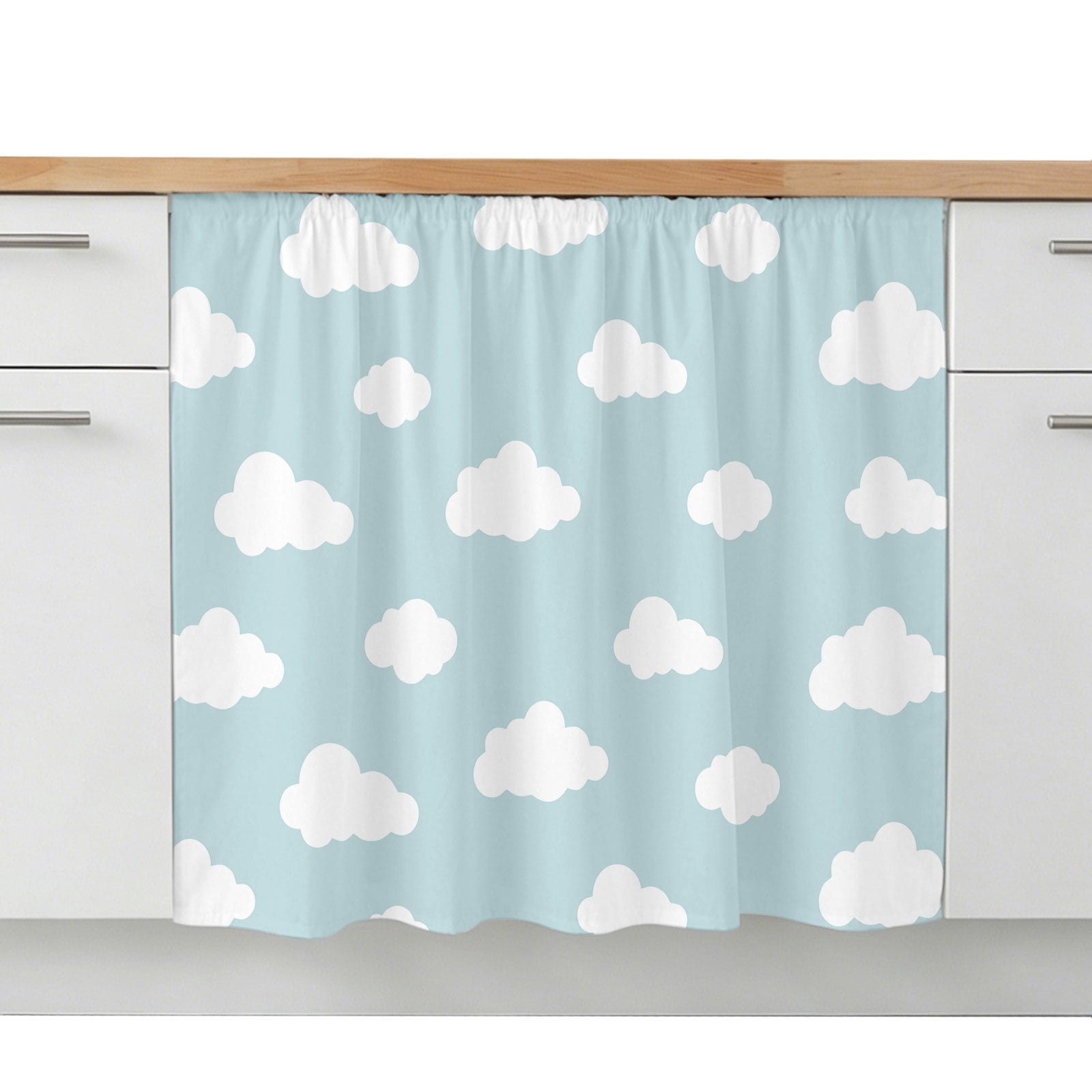 Clouds Sink Skirt 10"W x 11"L, Dustproof Under Sink Curtain Skirt for ...