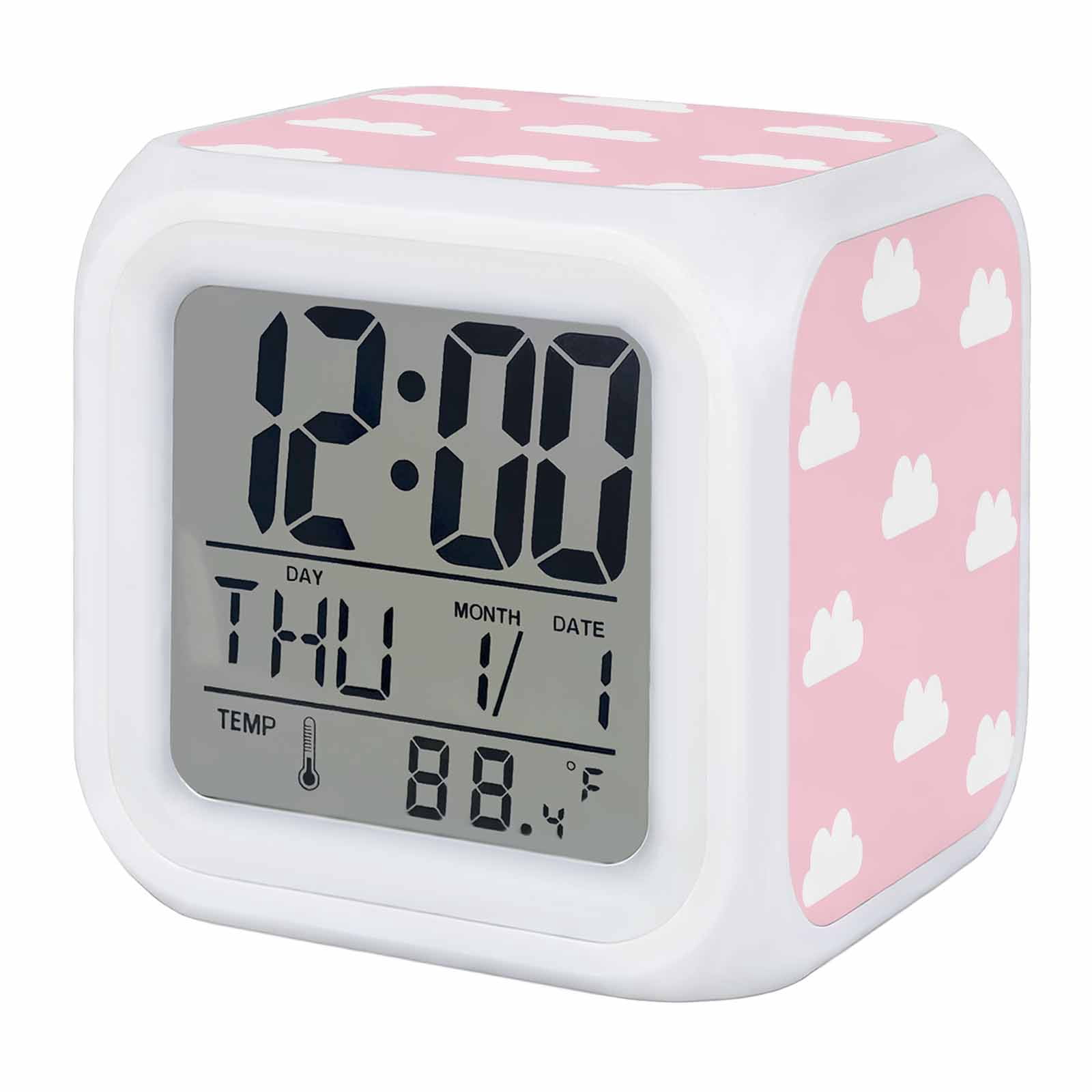 Clouds Sky Digital Alarm Clock for Bedrooms,Smart LED Alarm Clock with ...