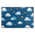 Clouds Star Pattern Memory Foam Area Rug 60"x39" Non Slip, Absorbent ...
