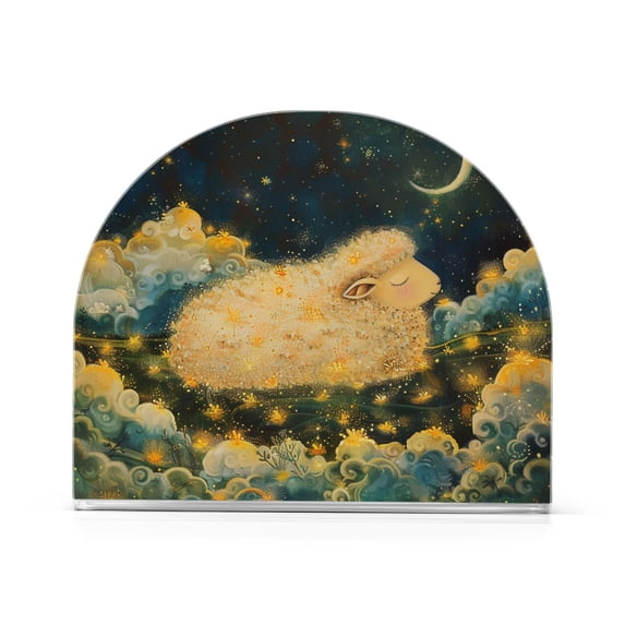 Clouds Stars Sheep Moonlight Napkin Holder for Table Clear Napkin Stand ...