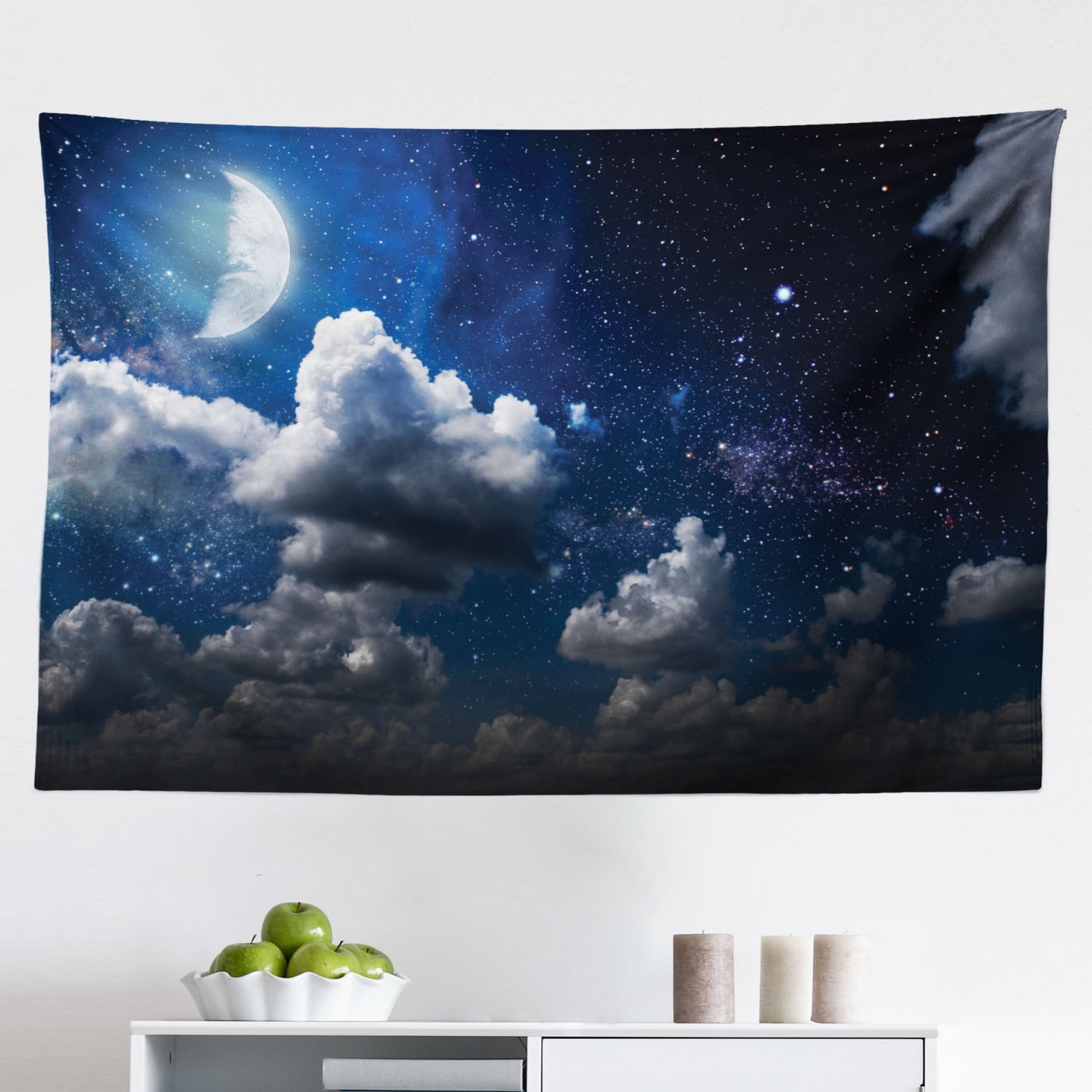 Clouds Tapestry, Heavy Storm Clouds in Dark Sky Hurricane Weather ...
