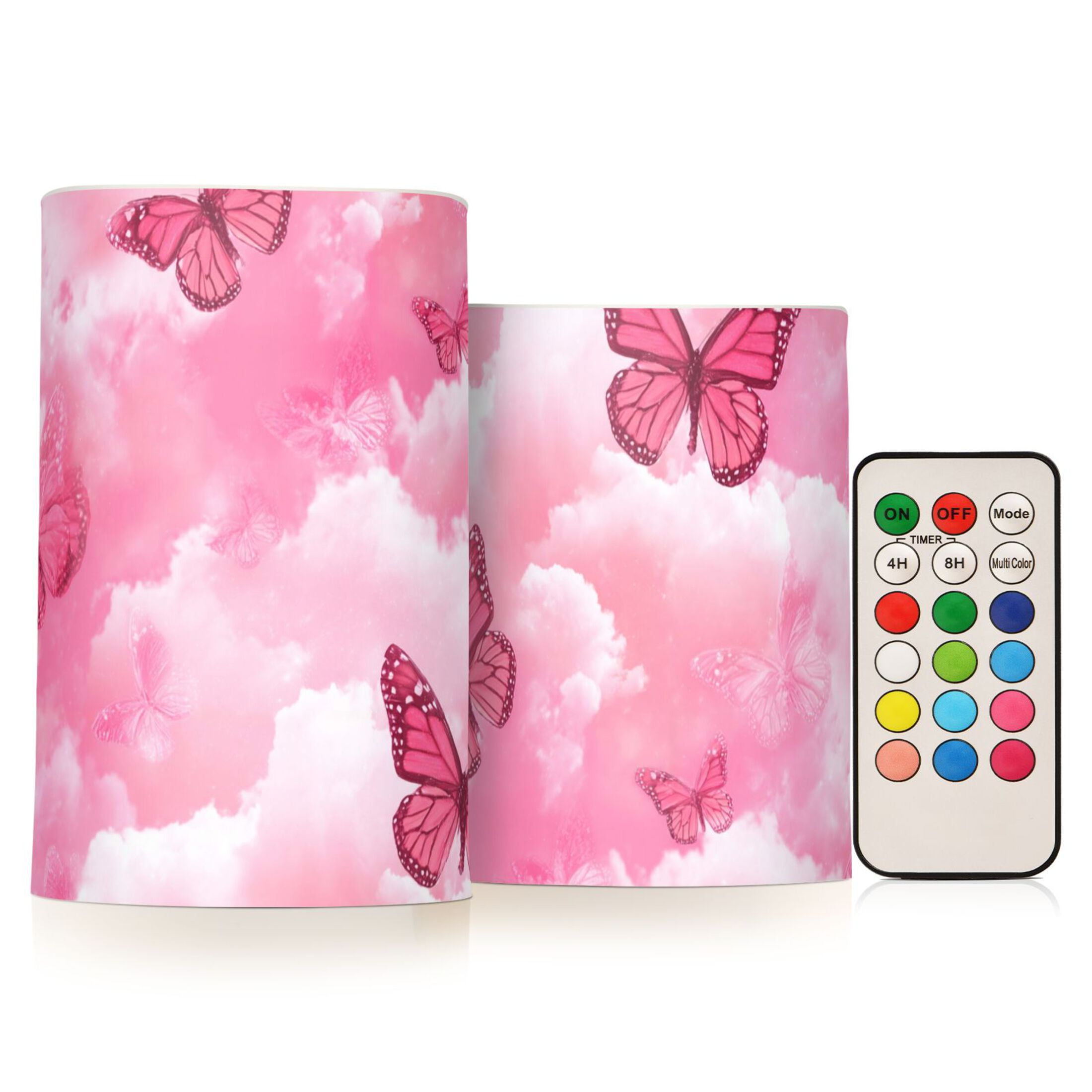 Clouds and Butterflies Flickering Flameless Candles Battery Operated ...
