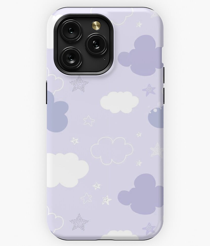 Clouds and Stars Celestial Night Sky Pattern A10315 Phone Case for ...