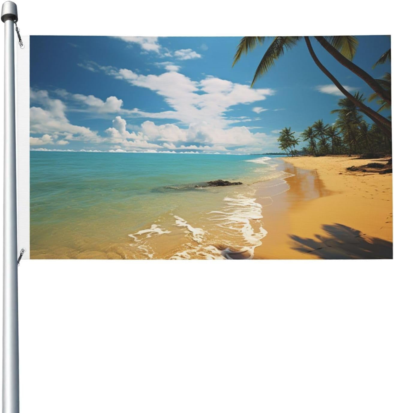 Clouds and palm trees beaches Garden Flag Welcome Flags for Outside ...