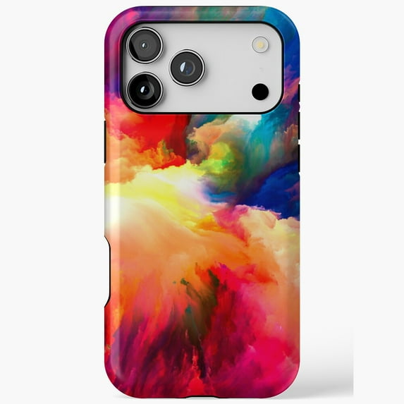 Clouds with Cross Colours Abstract Art Phone Case Compatible iPhone 17 ...