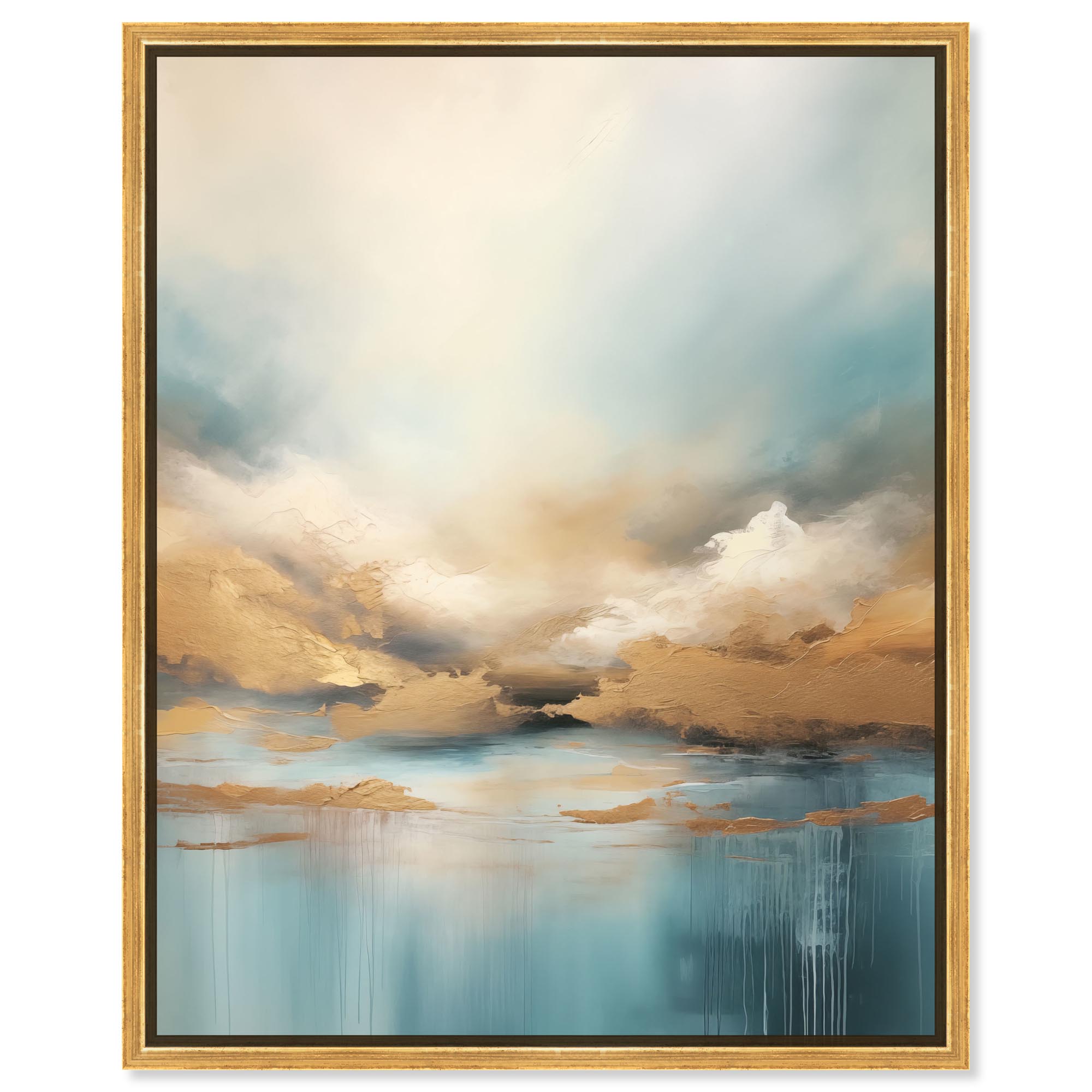 Cloudscape in Gold I Canvas Gold Abstracts by Art Remedy, Gold Frame ...