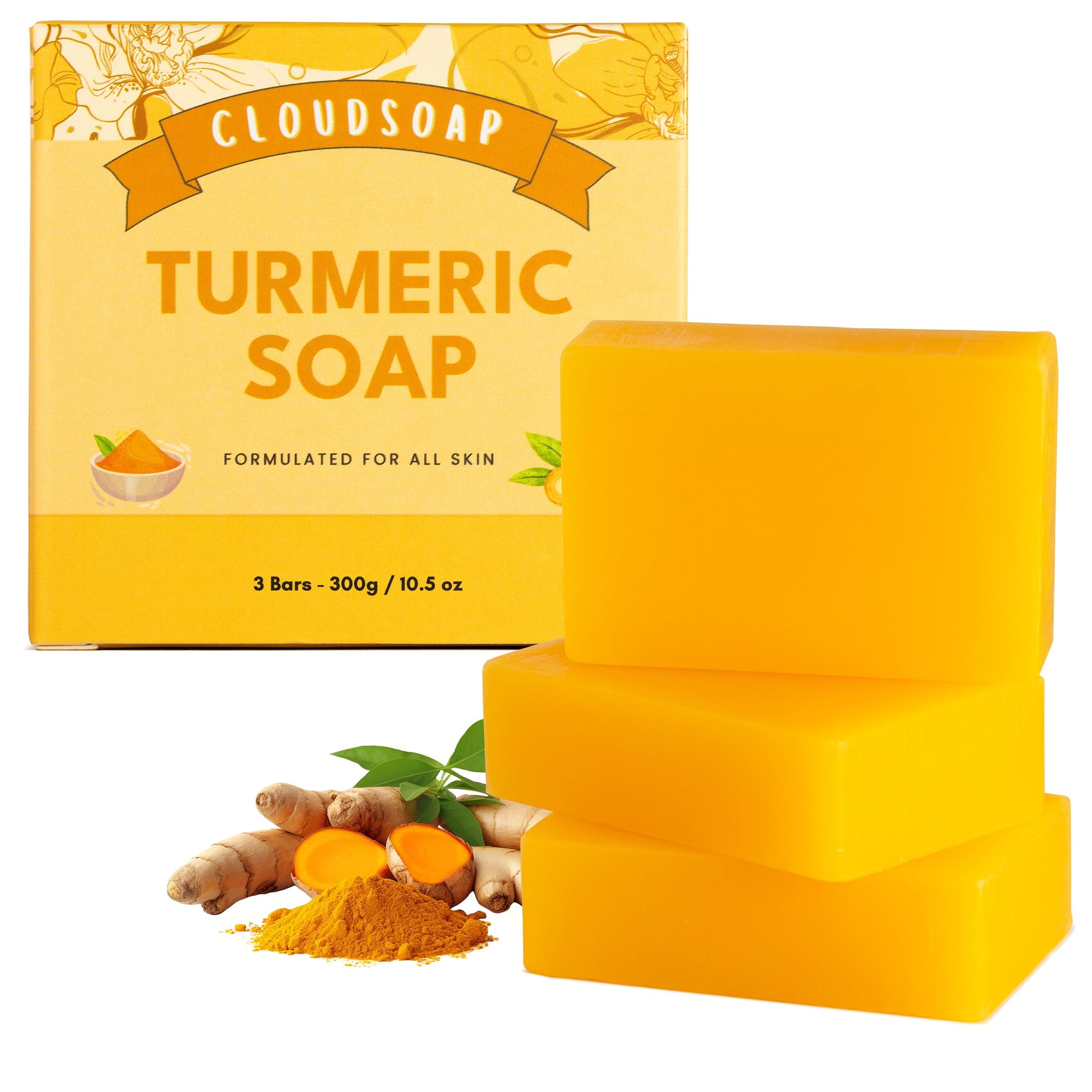 Cloudsoap Turmeric Soap Bars DMF15 - Herbal Glow Bar Sun Spots, Acne ...