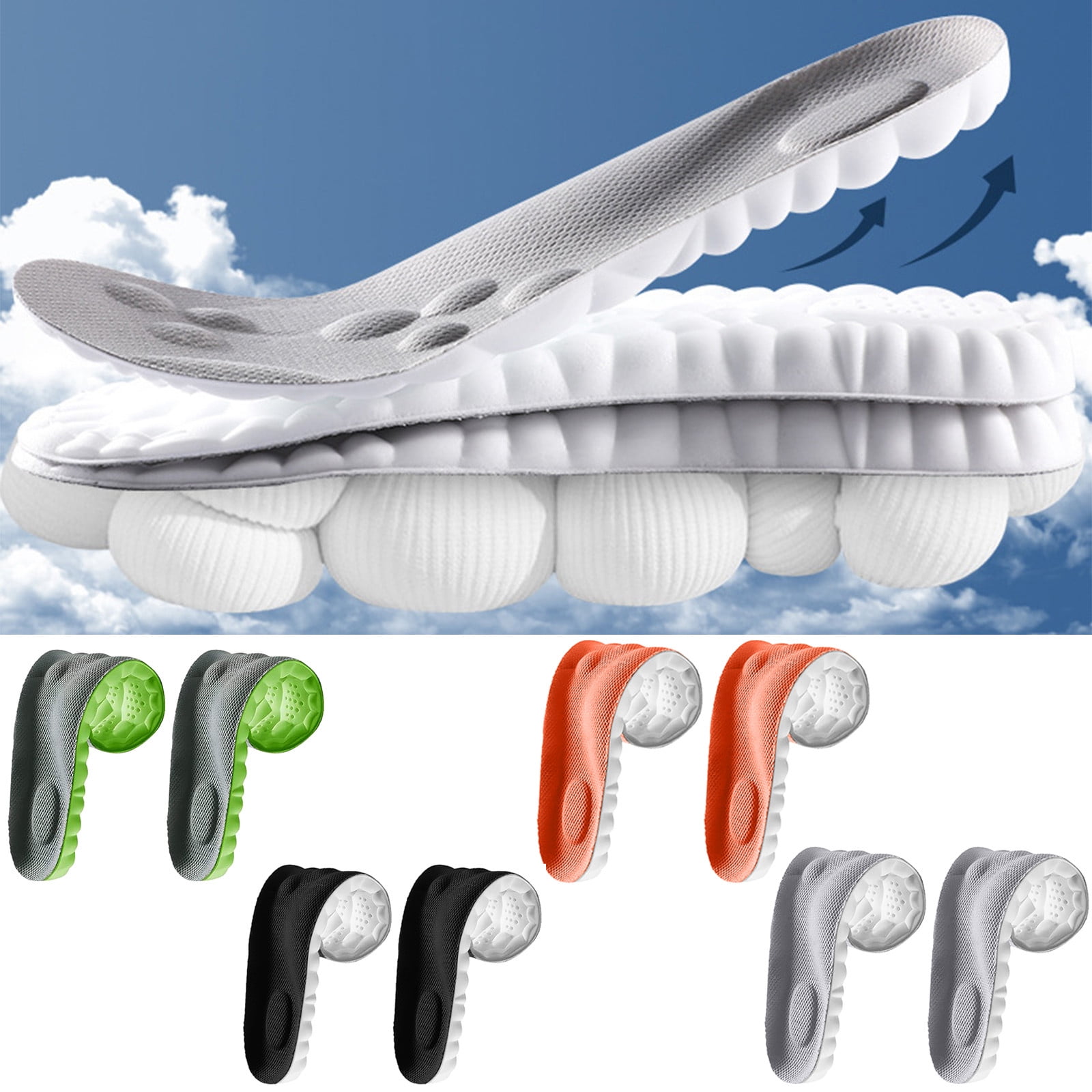 Cloudstride 4D Insoles, Acupressure Massage Insole, Super Soft Cloud Technology, Podiatry ...