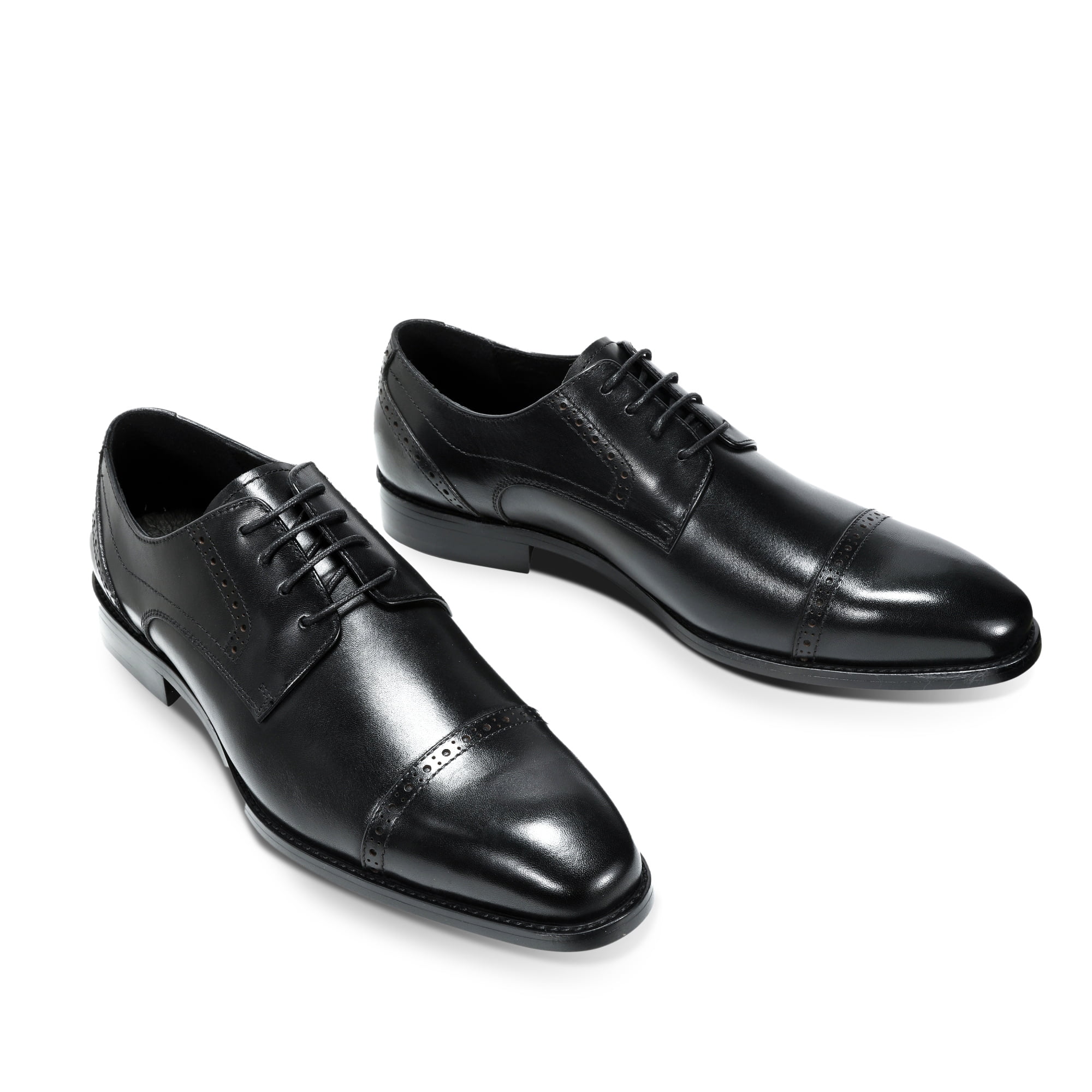 Cloudstyle Men's Pointed Toe Oxford Dress Shoes, Full-Grain Leather ...