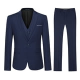 Cloudstyle Men's Slim Fit 3 Piece Suit, One Button, Cotton, Spring ...