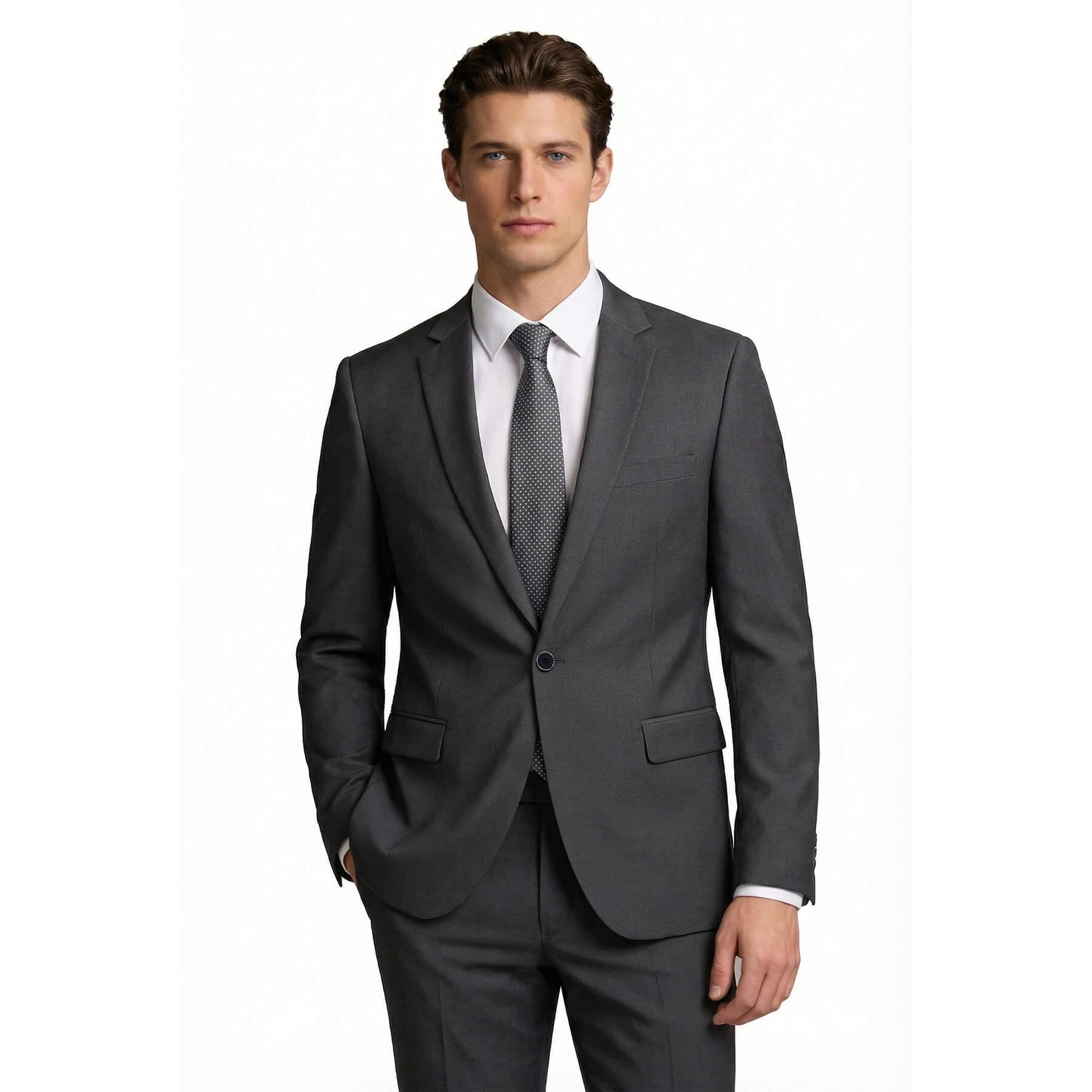 Cloudstyle Men's Slim Fit One Button Solid Suit Blazer Jacket Casual ...
