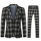 Cloudstyle Men's Slim Fit Single-Breasted Notch Lapel Blazer & Trousers ...