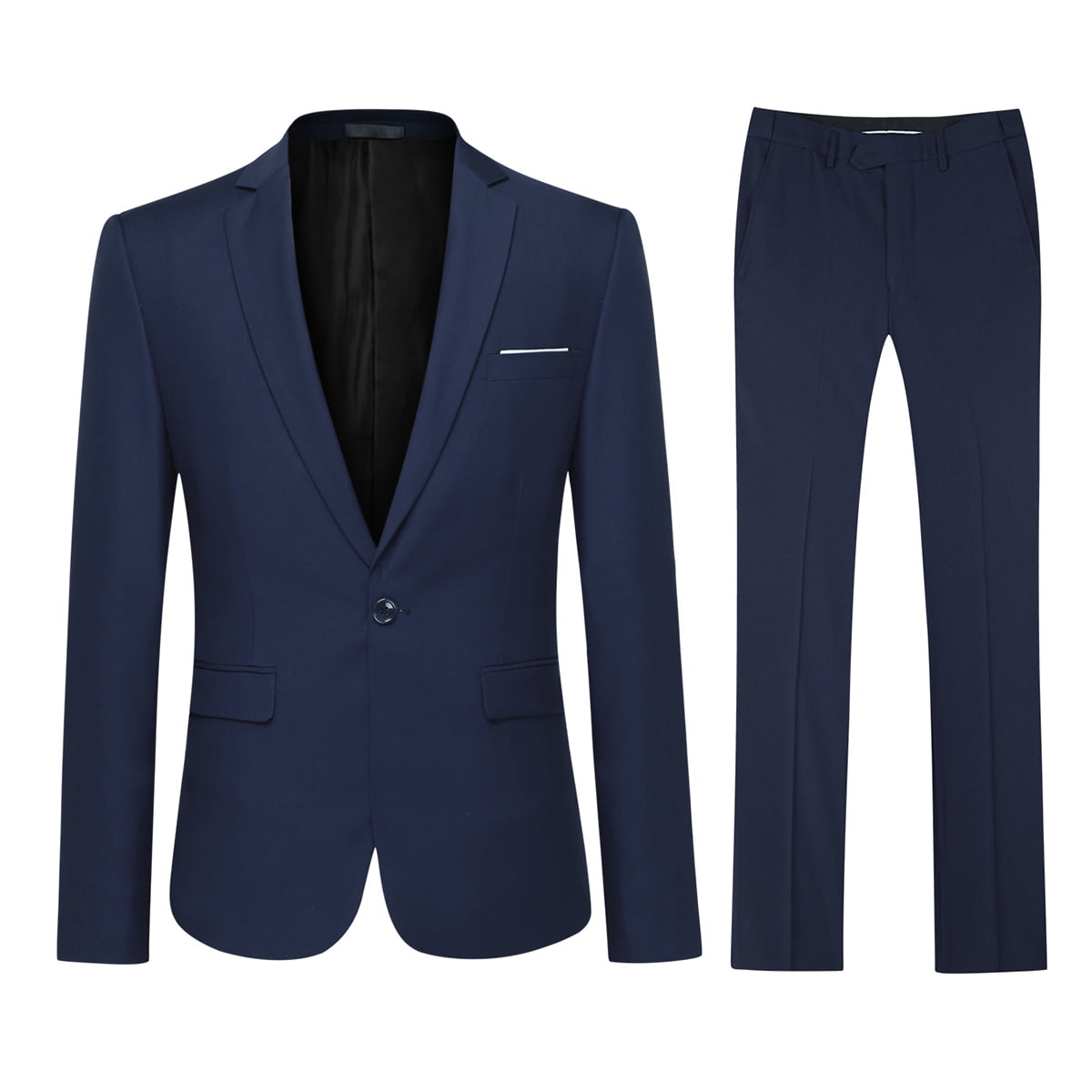 Cloudstyle Men's Solid Color Single-Breasted One-Button Suit Set ...