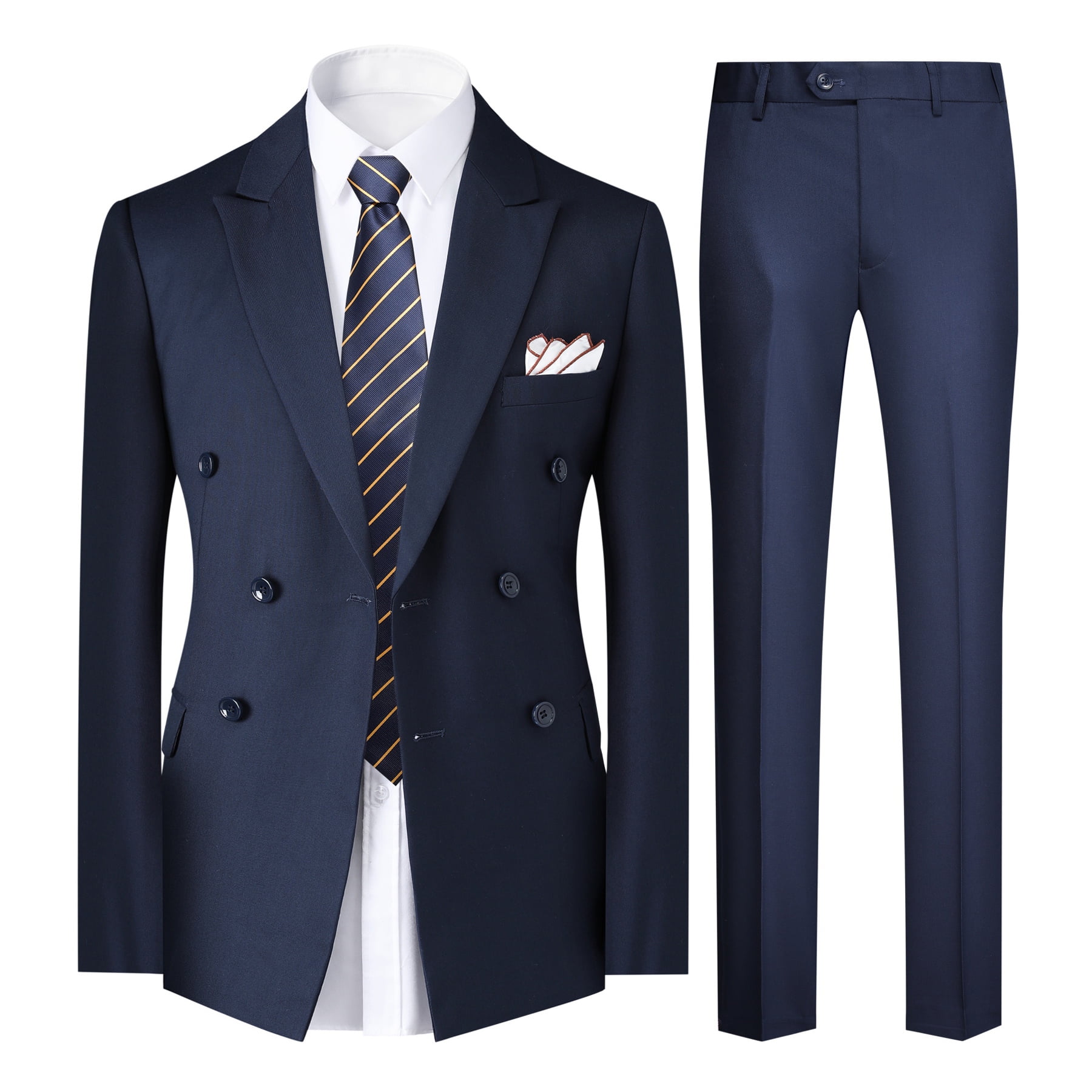 Cloudstyle Men's Two-button Double-breasted Suit Two-piece Set ...