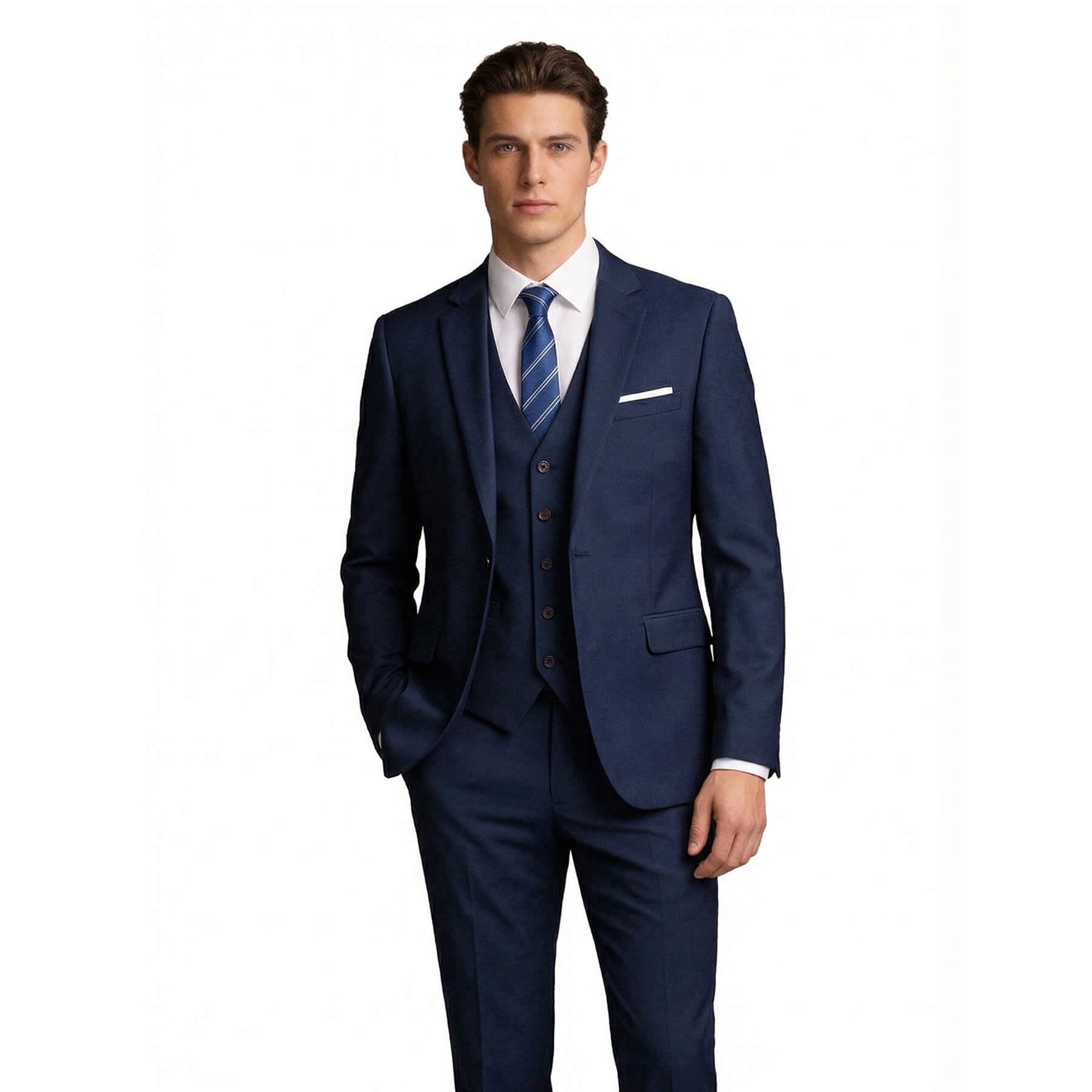 Cloudstyle Men's 3-Piece Suit Set - Slim Fit Blazer, Tux Vest, Formal ...