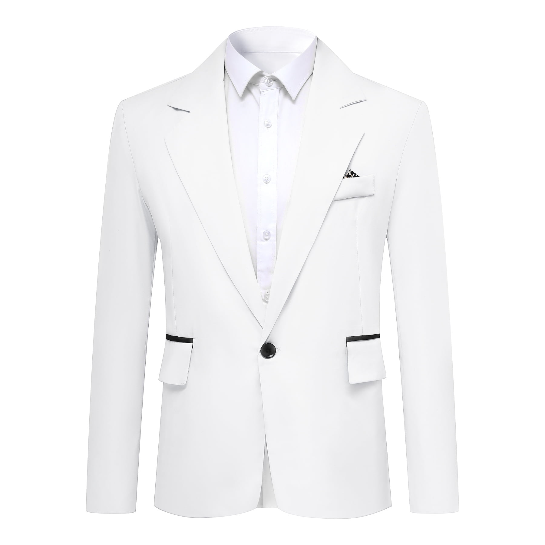 Cloudstyle Mens Slim Fit Single-Breasted Suit Blazer Sport Coat ...