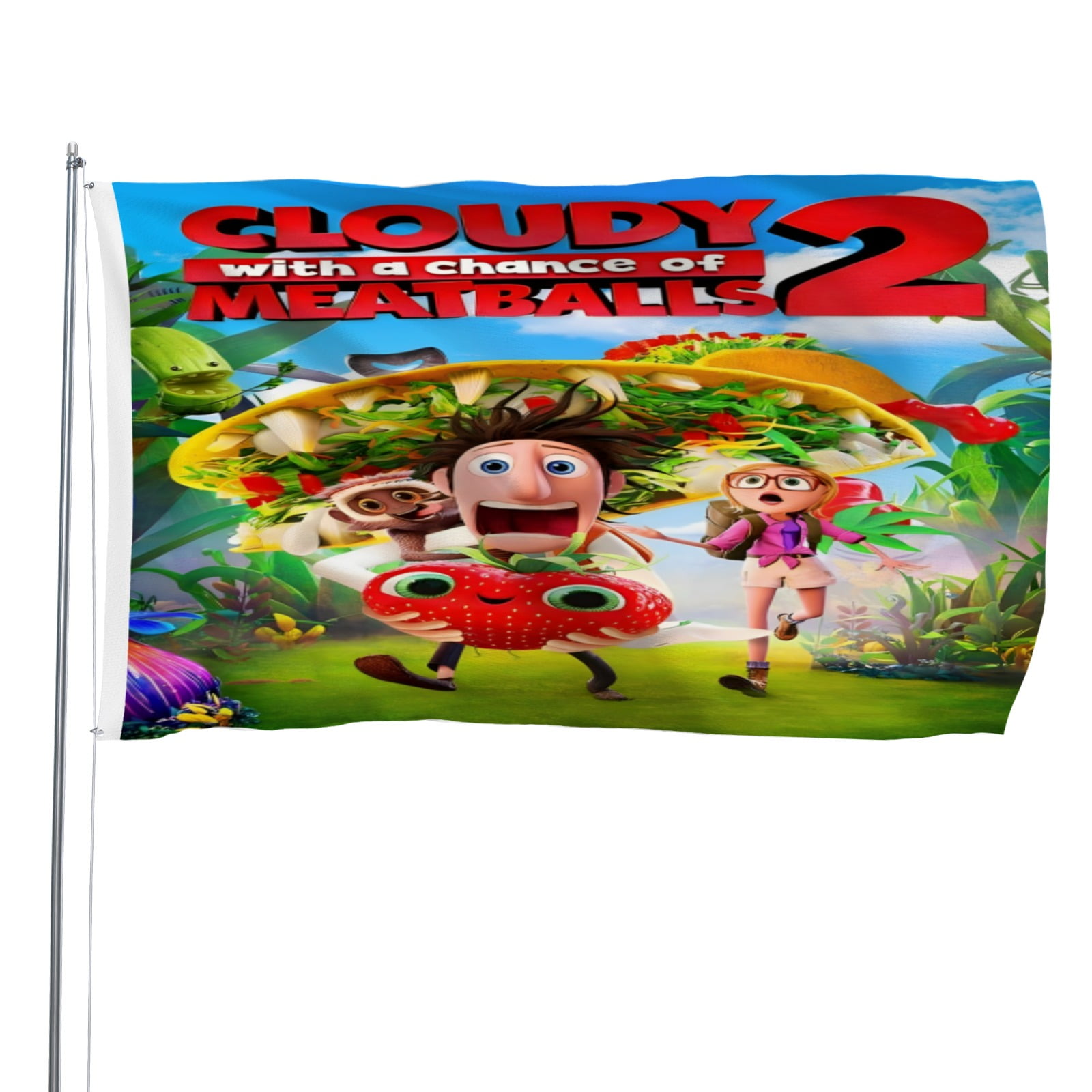 Cloudy Chance of Meatballs flag perfect for outdoor decoration, can be ...