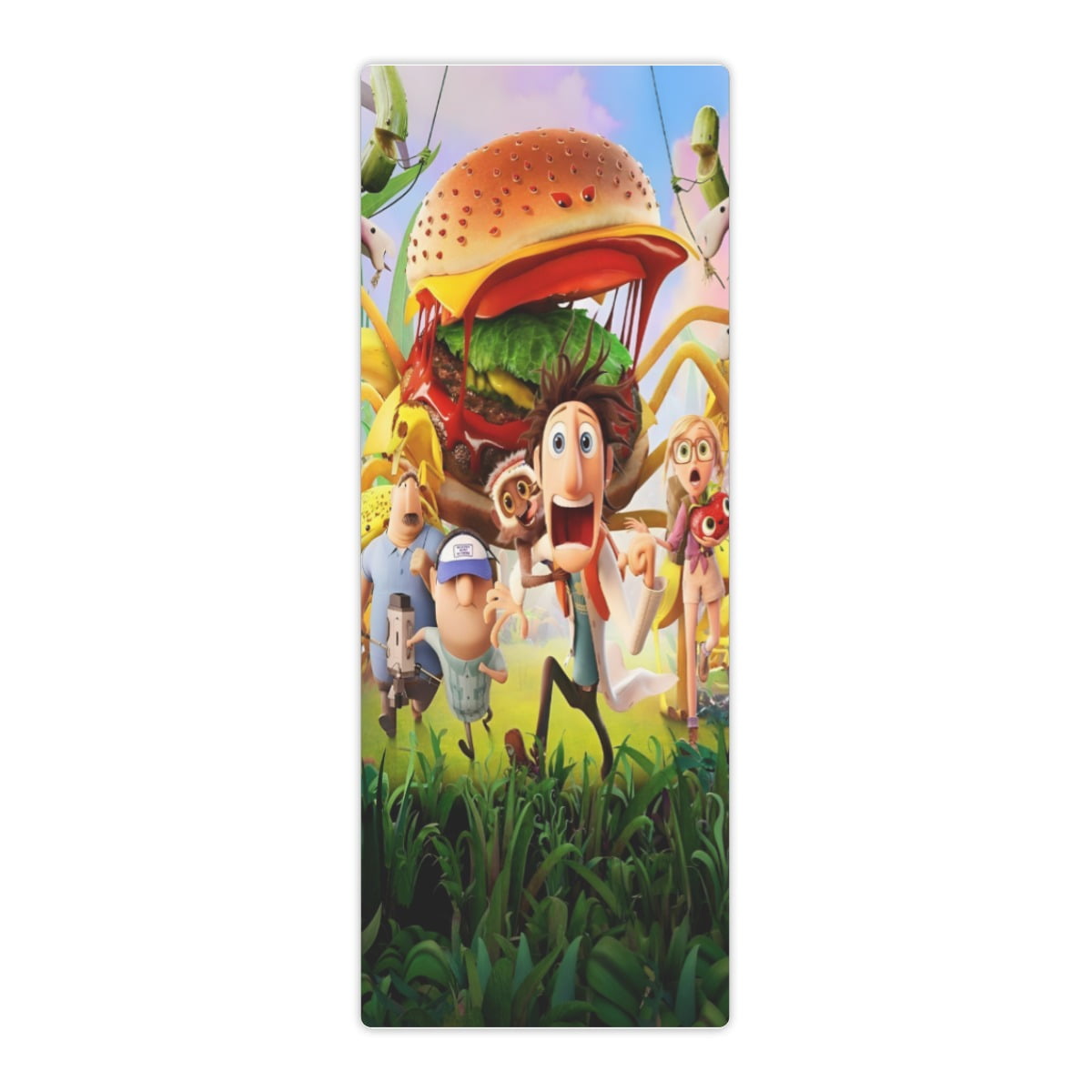 Cloudy with a Chance of Meatballs yoga mat offers comfortable sCloudy ...