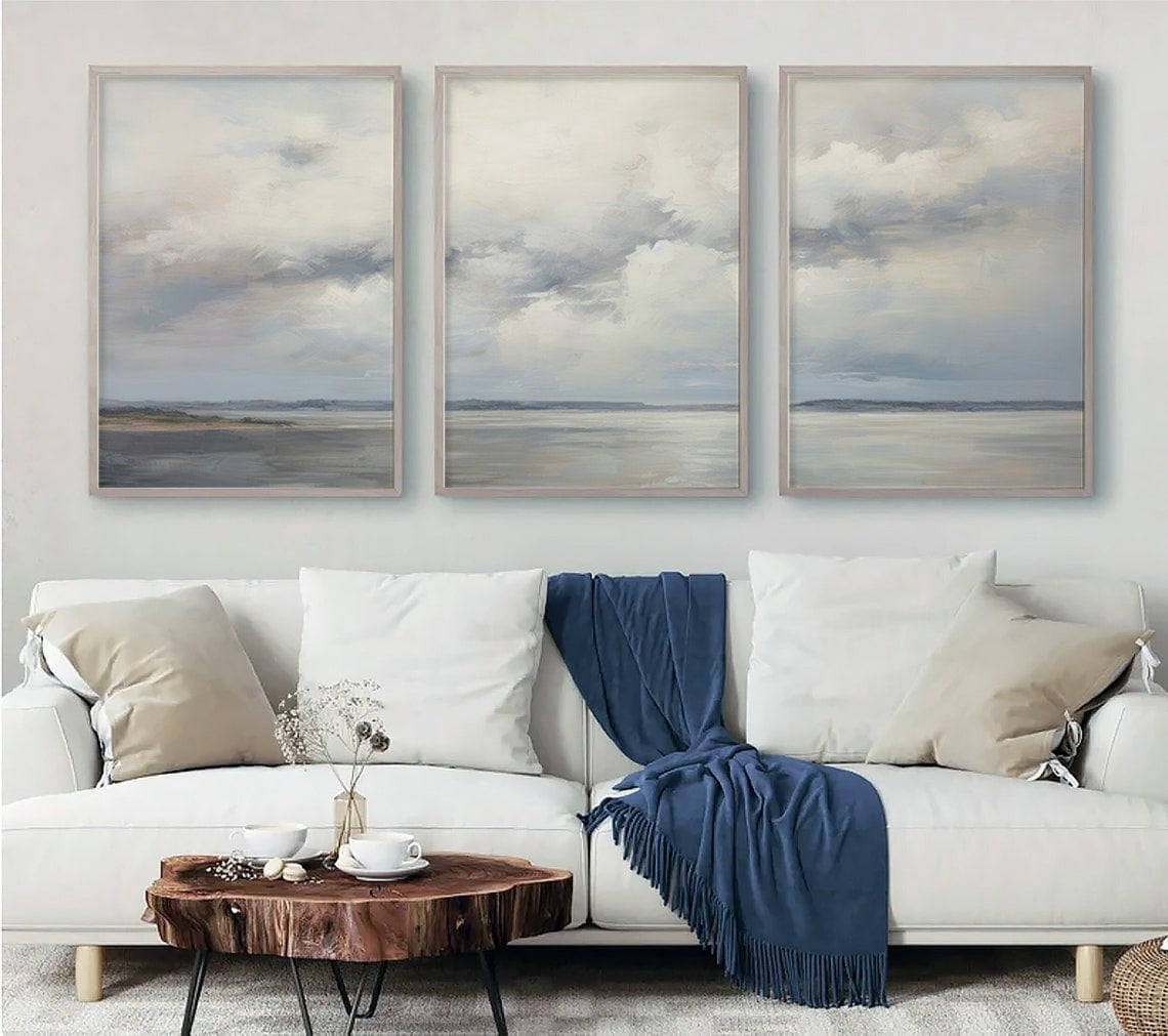 Cloudy In Water Animal Nursery Wall Art Set 3 Unframed Paper Print ...