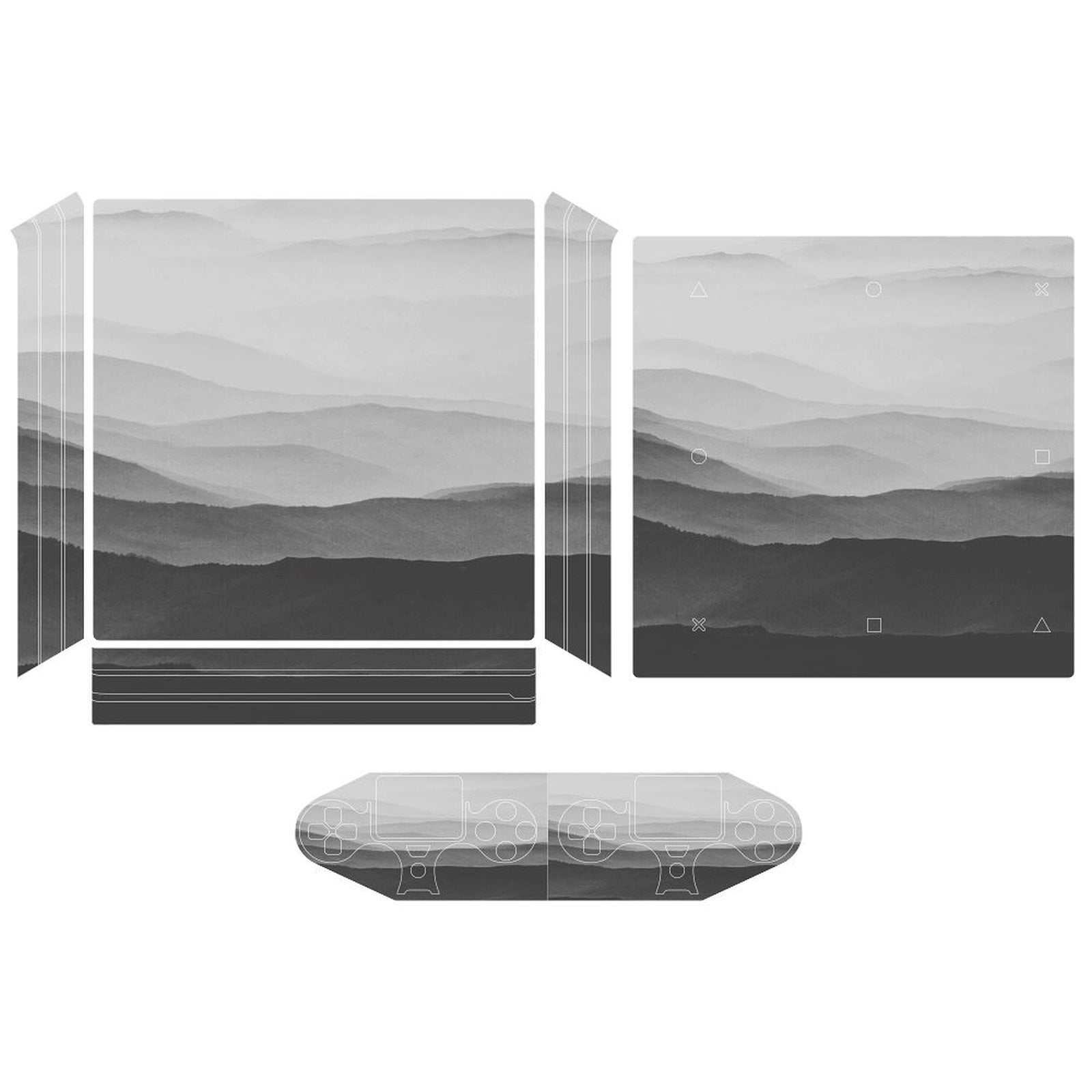 Cloudy Mountains PS4 Pro/PS4 Slim Skin Sticker For Console And Controller Skins - Walmart.com