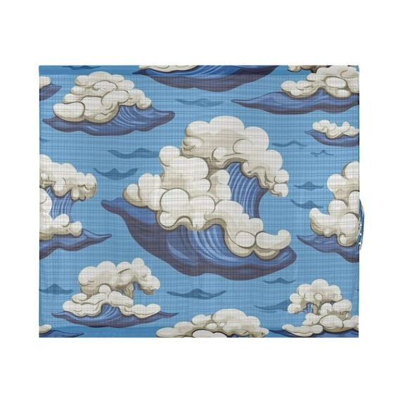 Cloudy Ocean Door Curtain Blackout Thermal Insulated Door Side Curtain ...