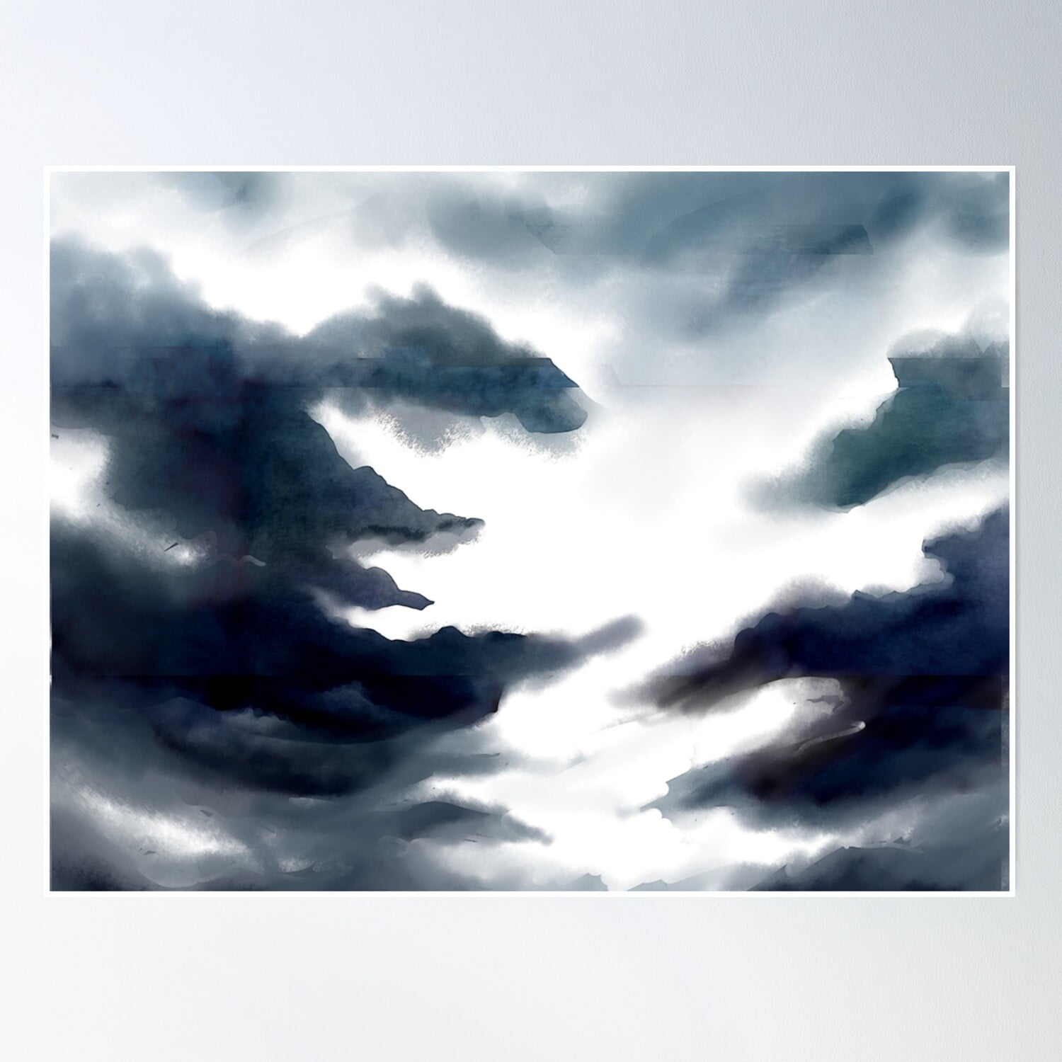 Cloudy Poster Wall Art, Modern Wall Decor, 12x18 UNFRAMED - Walmart.com
