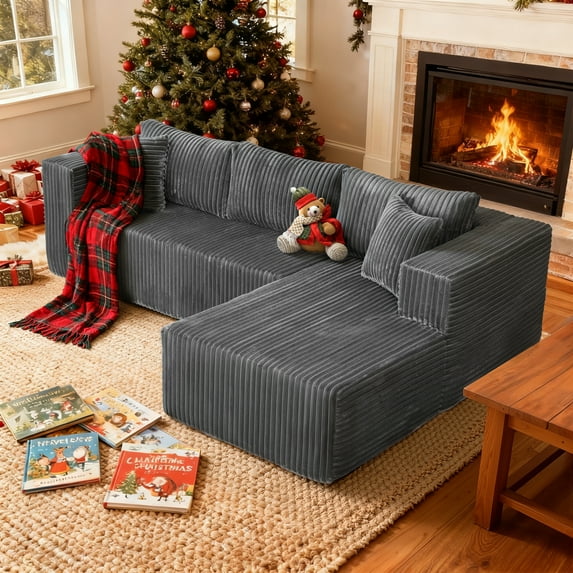 Cloudy Sectional Couch With L-shape Chaise, No Assembly Required ...