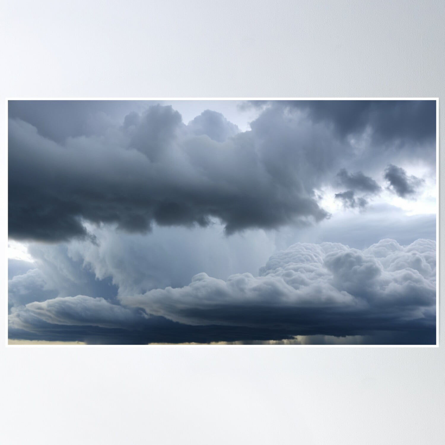 Cloudy Sky, A Tribute To Washington State Poster Wall Art, Modern Wall ...