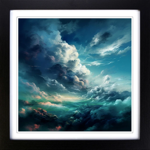 Cloudy Sky Art No.6 Wall Art Print Poster Art Home Decor Vintage Gift ...