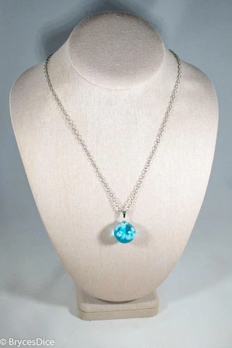 Cloudy Sky Blue Resin Sphere Necklace Pendant White Clouds - Walmart.com